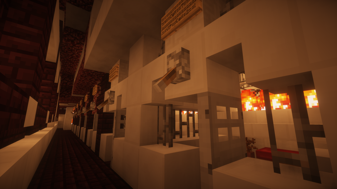 The Netherchadnezzer - Flying prison (8 cells) - downloadable Minecraft Map