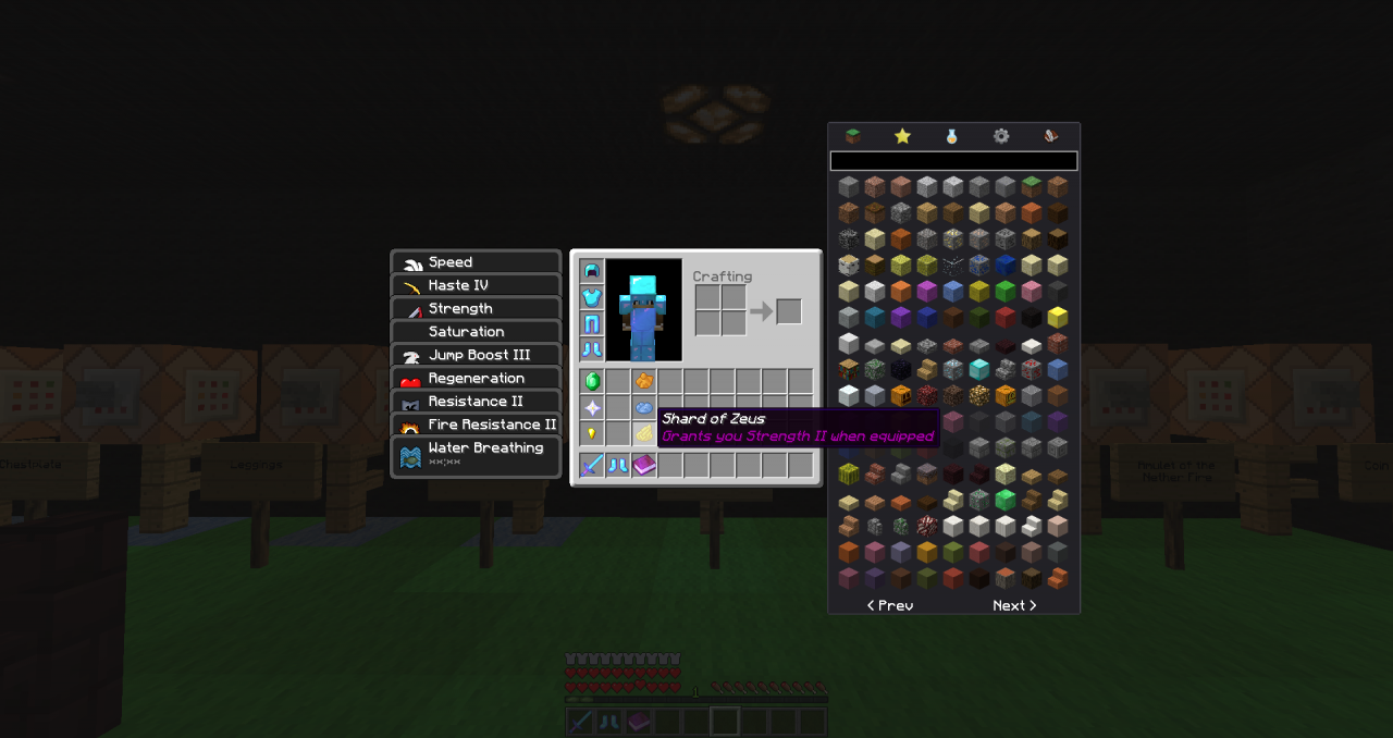 Custom items, with different potion effects Minecraft Map