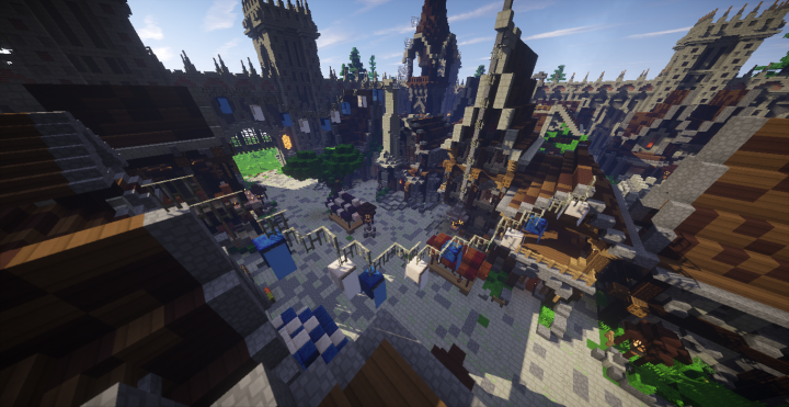 Random Castle + Town Minecraft Map