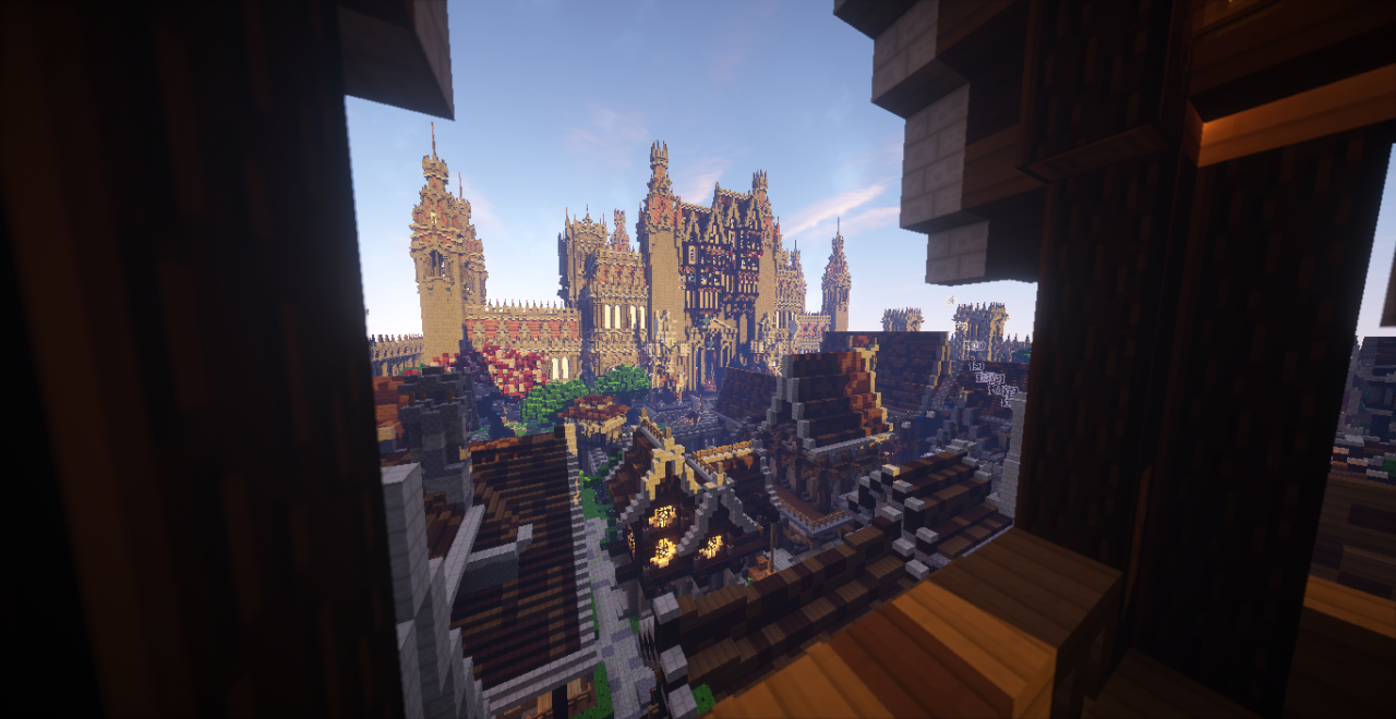Random Castle + Town Minecraft Map