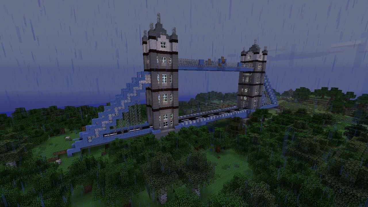 Apprentice crafter's first builds - 4 - Tower Bridge Minecraft Map