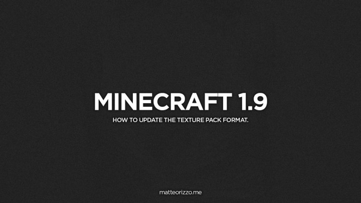 Minecraft 1.9: how to update the texture pack format