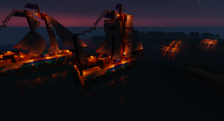 One Piece - Navires de la Marines / navy ships Minecraft Map