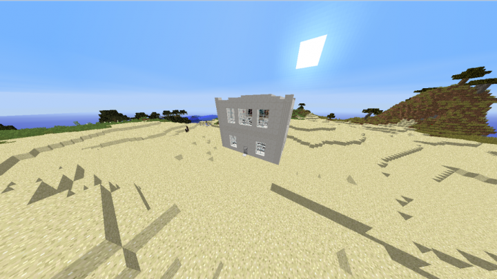 Saturn-1b-style rocket & mission control Minecraft Map