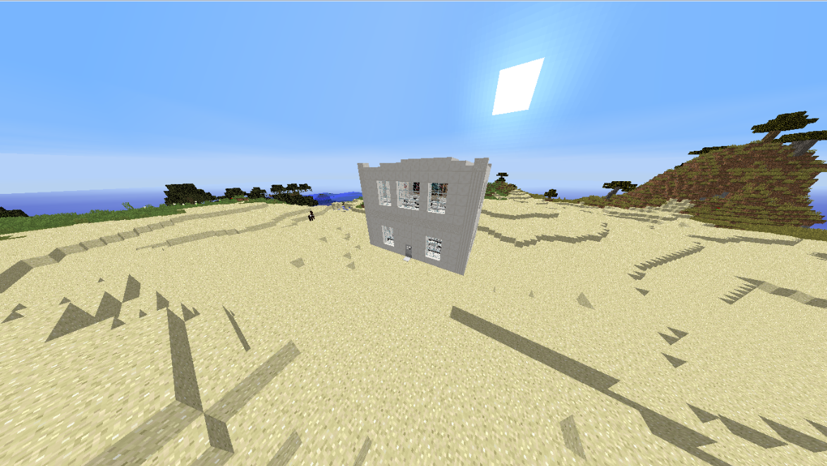 Saturn-1b-style rocket & mission control Minecraft Map