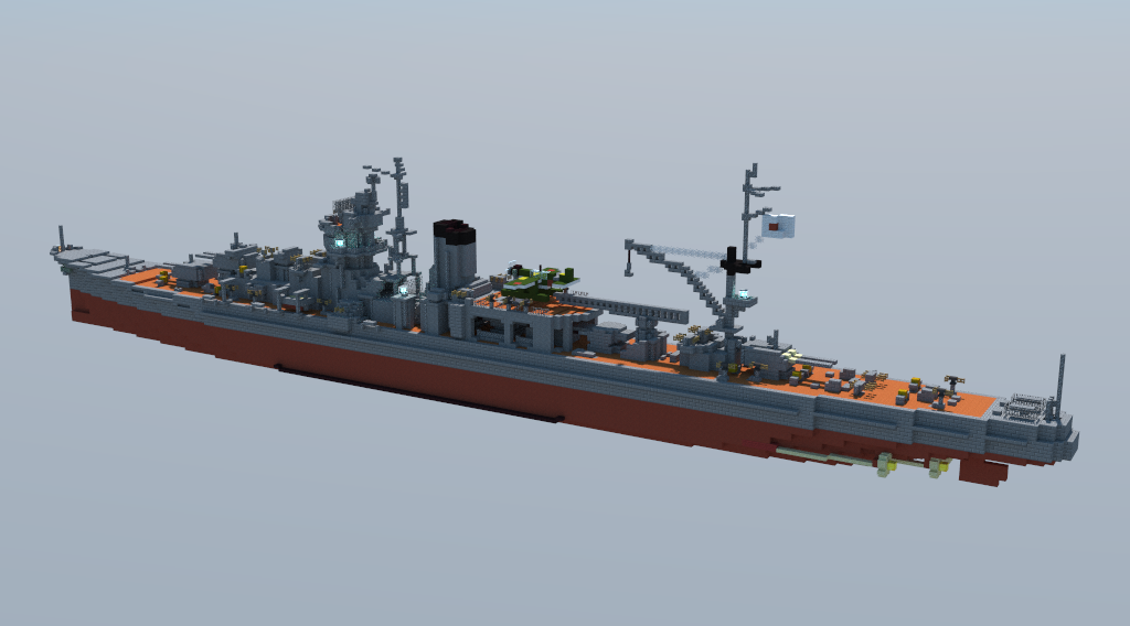 Japanese Light Cruiser Agano Class Minecraft Map