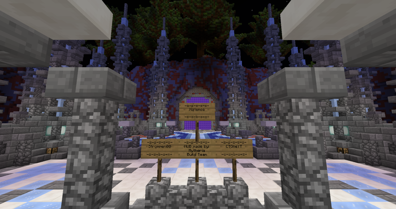 "Mystical" | A 4 Portal Hub by Mytheria Build Team Minecraft Map