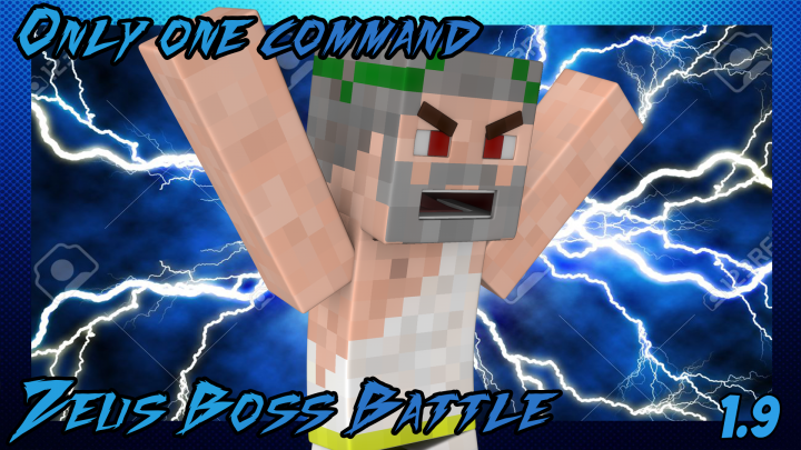 Minecraft one command block- Zeus boss battle Minecraft Map