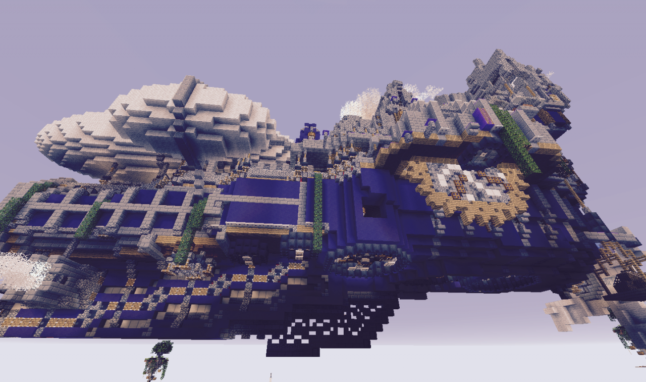 Steampunk Flying City Spawn - Popreal! Minecraft Map