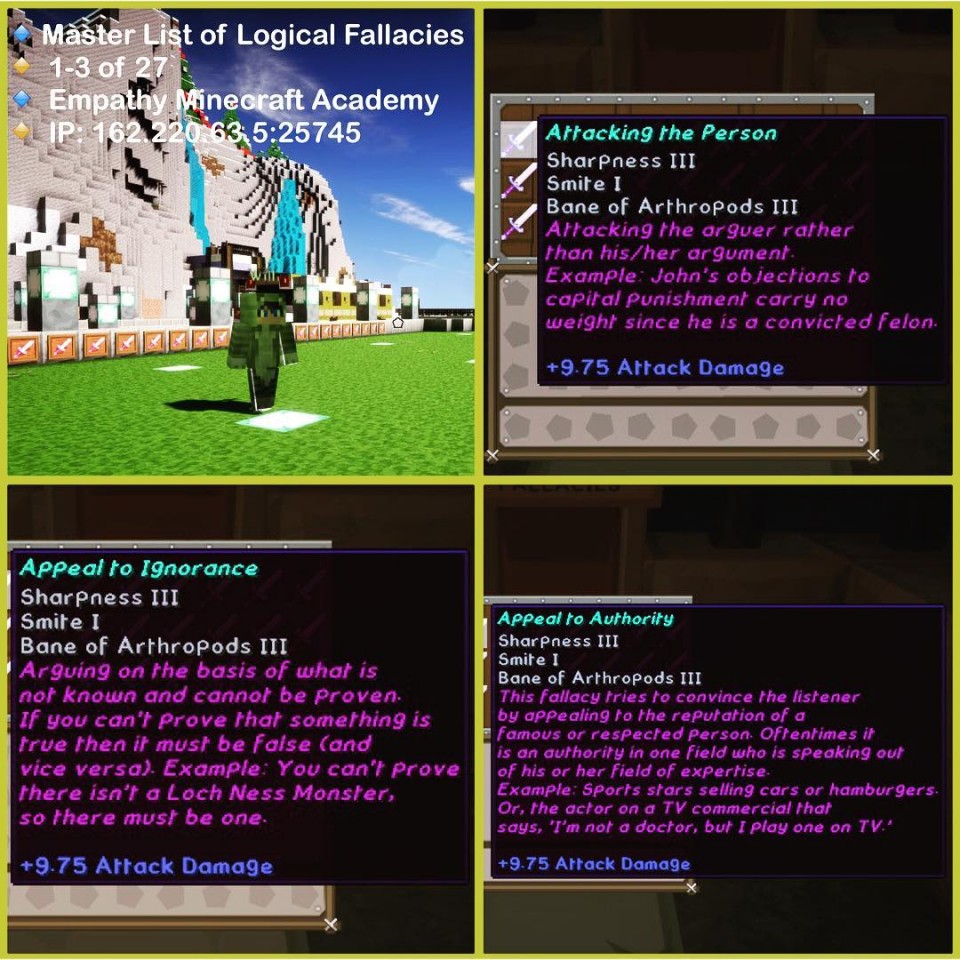 The Master List of Logical Fallacies Minecraft Map