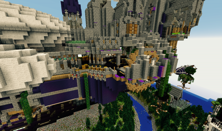 Steampunk Flying City Spawn - Popreal! Minecraft Map