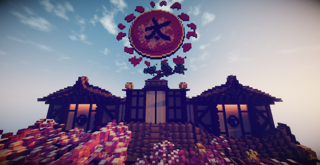 The Ancient Sakura Tree of the Snow Garden Minecraft Map