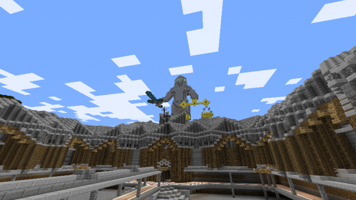 PrisonMine 1.9 with few statues Minecraft Map