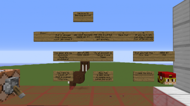 Burning Map for Popularmmos Walrus Minecraft Map