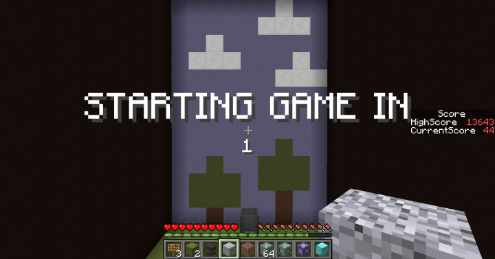 "Falling Poop 2d" (a 20*20*20 (or less) arcade game) Minecraft Map