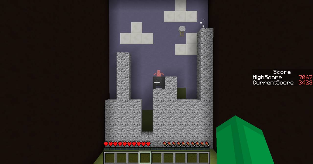 "Falling Poop 2d" (a 20*20*20 (or less) arcade game) Minecraft Map