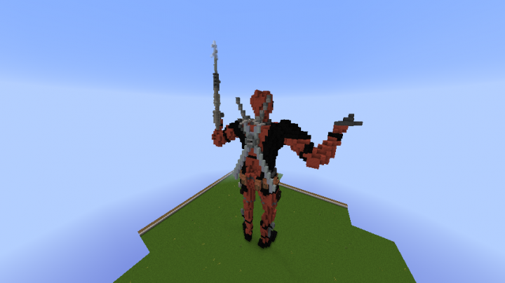 Deadpool in minecraft (statue) Minecraft Project