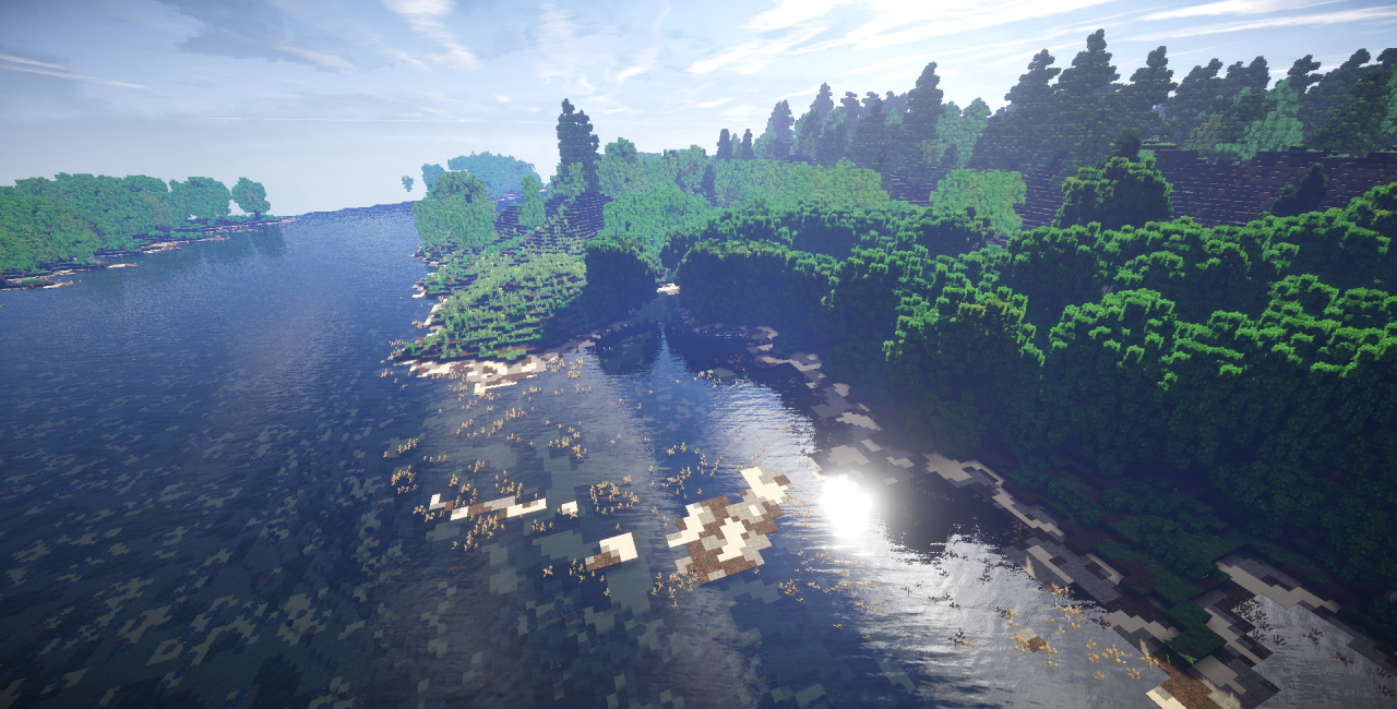 Realistic terrain and scale: silk lake Minecraft Map