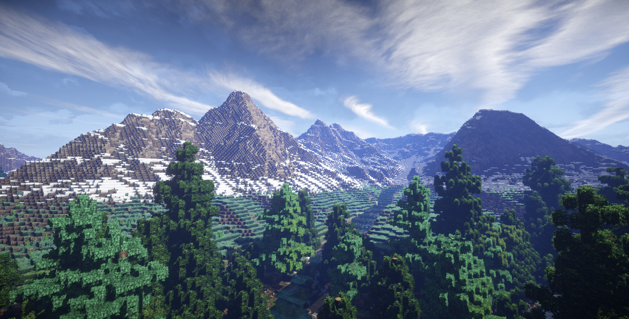 Realistic terrain and scale: silk lake Minecraft Map