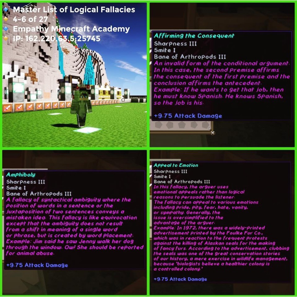The Master List of Logical Fallacies Minecraft Map