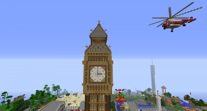 2011 - 2012 my Big Ben Elizabeth Tower Minecraft Map