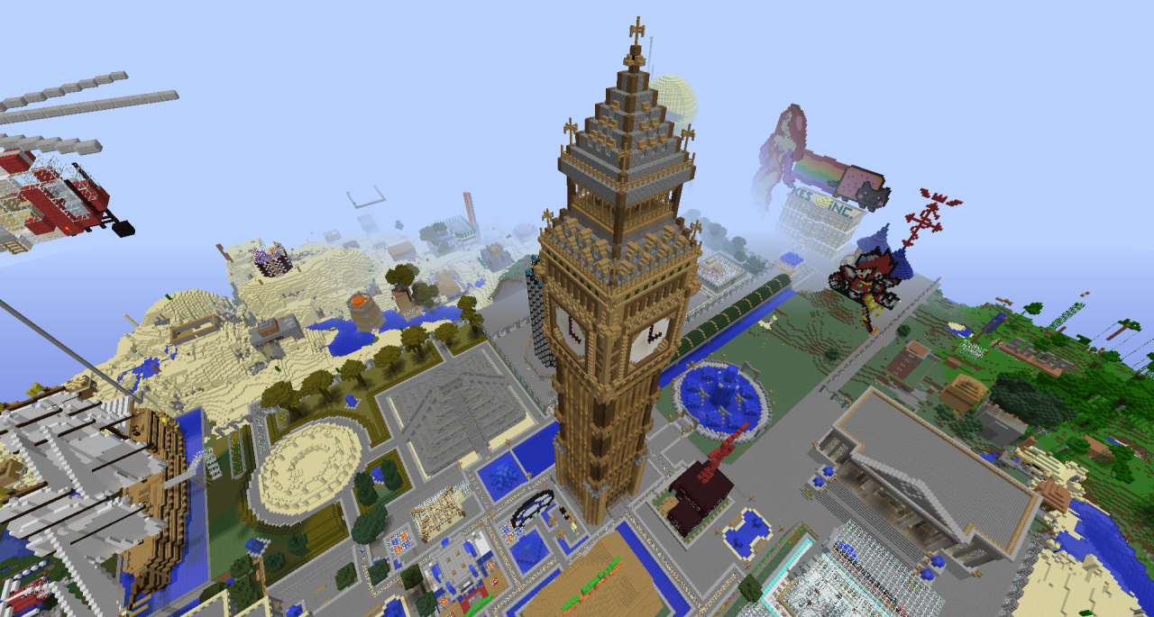 2011 - 2012 my Big Ben Elizabeth Tower Minecraft Map