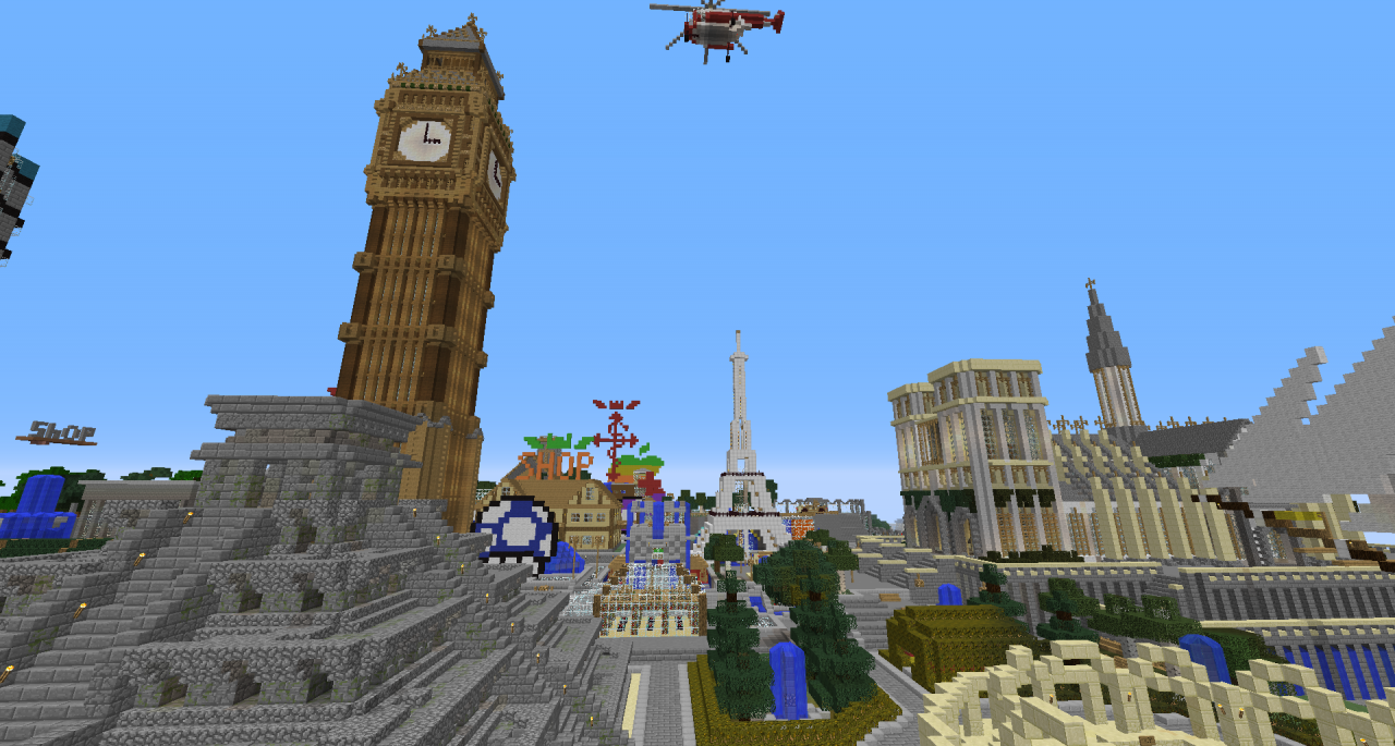 2011 - 2012 my Big Ben Elizabeth Tower Minecraft Map