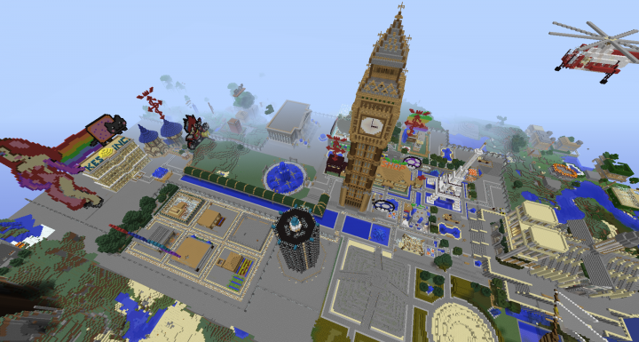 2011 - 2012 my Big Ben Elizabeth Tower Minecraft Map