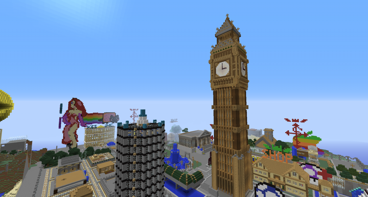 2011 - 2012 my Big Ben Elizabeth Tower Minecraft Map