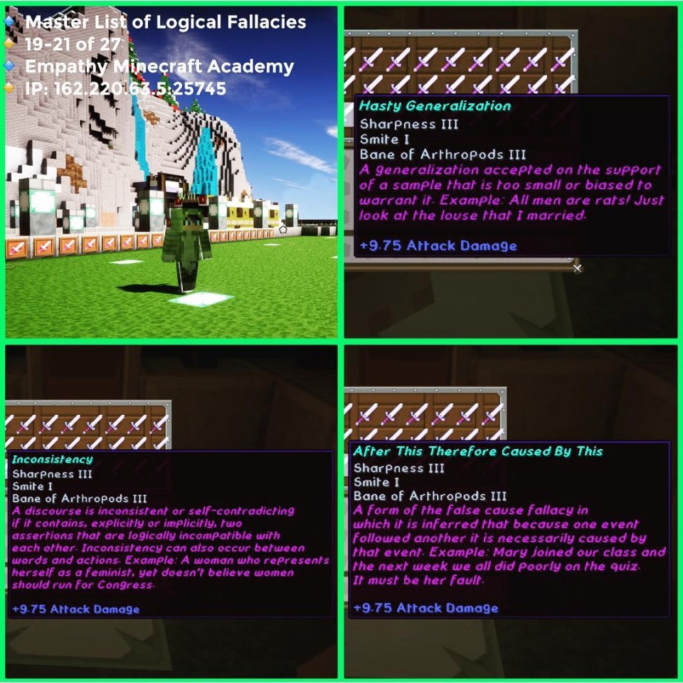 The Master List of Logical Fallacies Minecraft Map