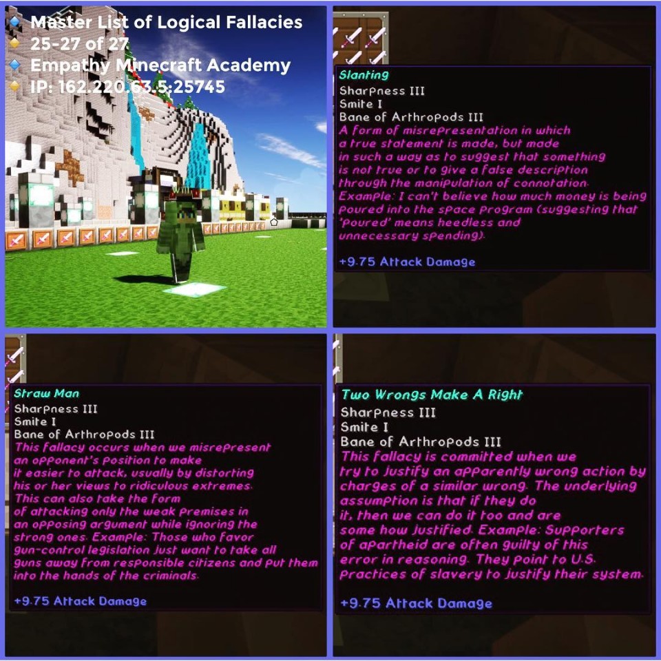 The Master List of Logical Fallacies Minecraft Map