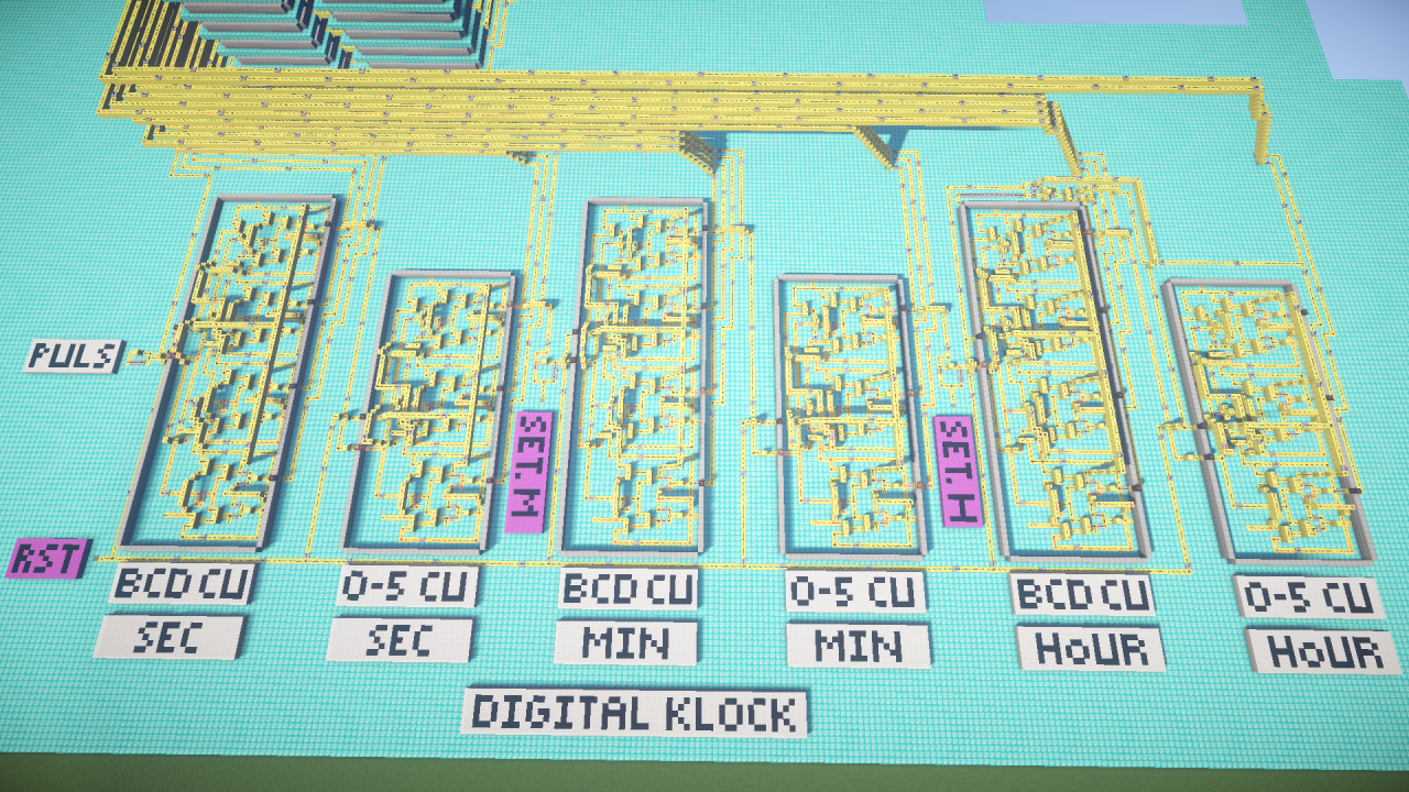 Red stone digital circuits Minecraft Map