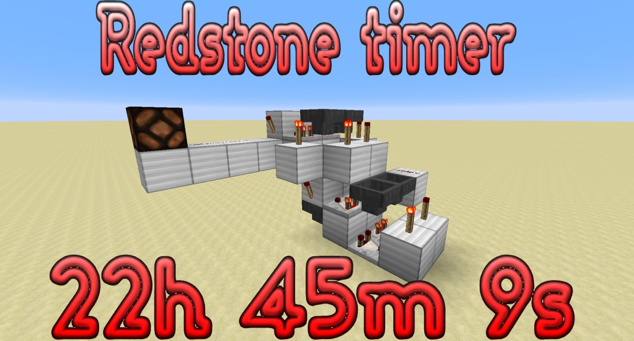 Silent Redstone Timer Up To 22h 45m 09s Minecraft Map