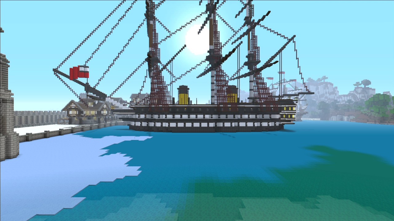 Ship of the line [ HMS Iron Knight ] Minecraft Map