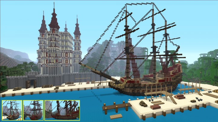 Ship of the line [ HMS Iron Knight ] Minecraft Map