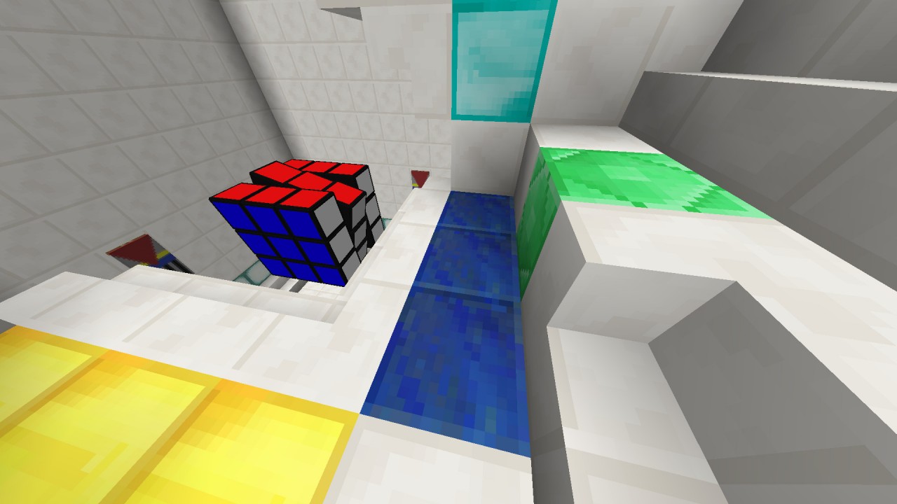 Functional Rubik's Cube 3x3x3 in Minecraft 1.9 Vanilla Minecraft Map