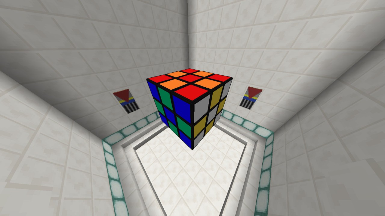 Functional Rubik's Cube 3x3x3 in Minecraft 1.9 Vanilla Minecraft Map