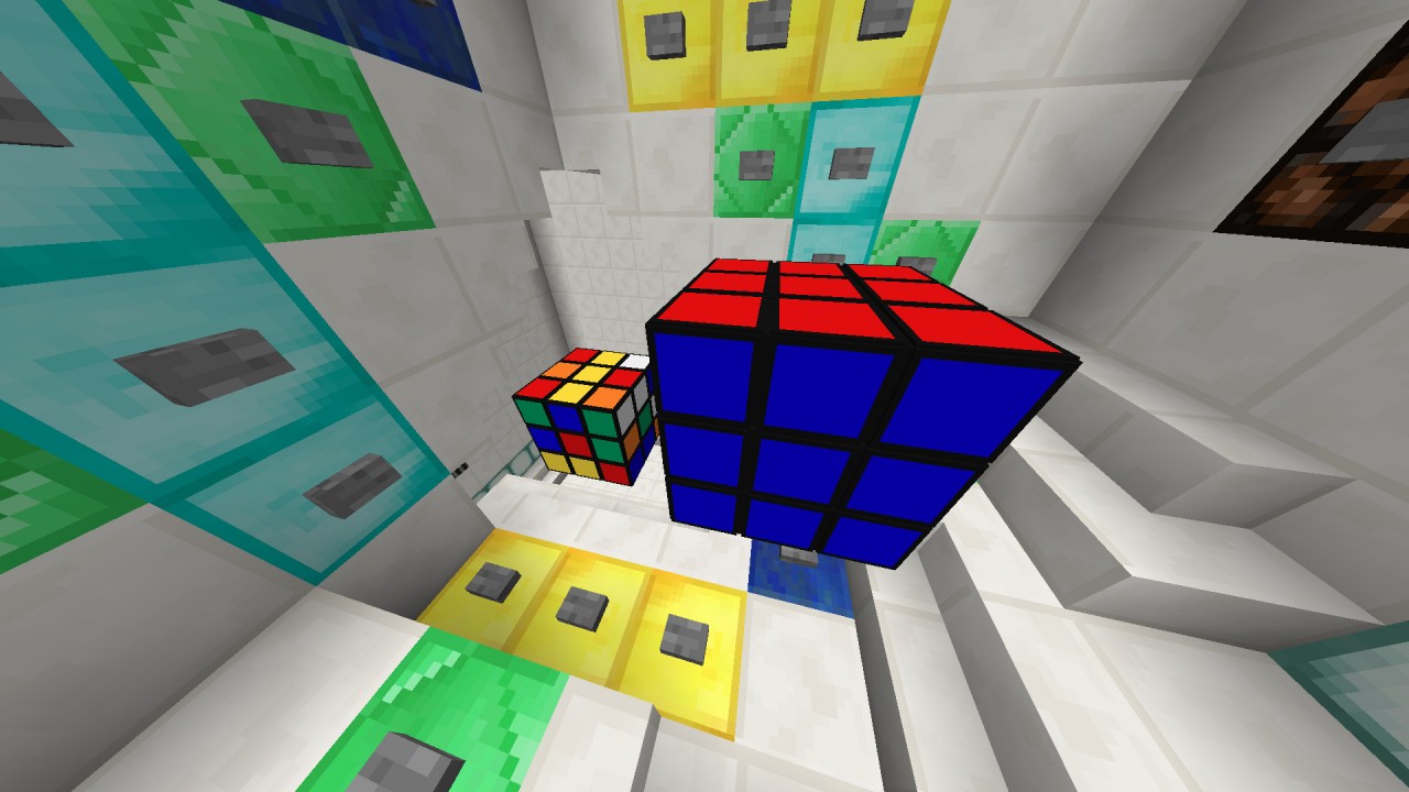 Functional Rubik's Cube 3x3x3 in Minecraft 1.9 Vanilla Minecraft Map