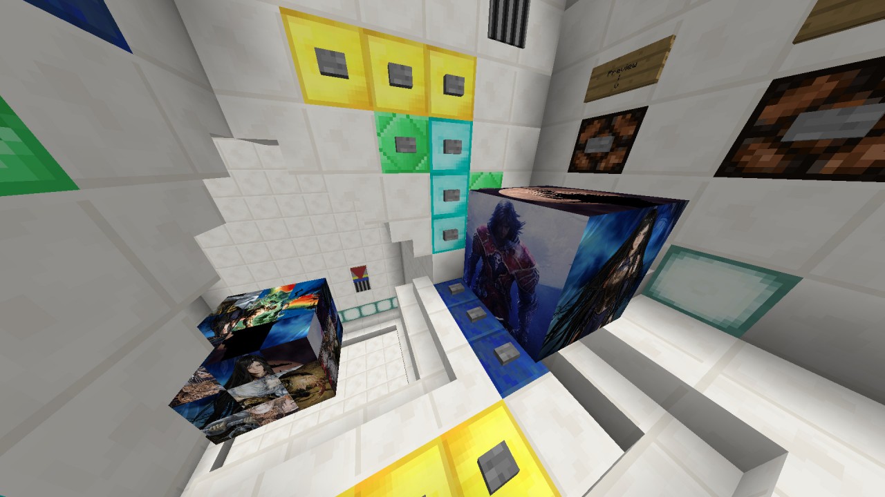 Functional Rubik's Cube 3x3x3 in Minecraft 1.9 Vanilla Minecraft Map