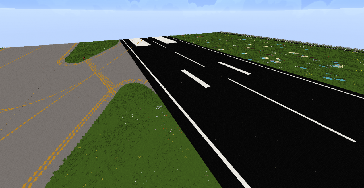 Airport Runway + Taxiways Minecraft Map