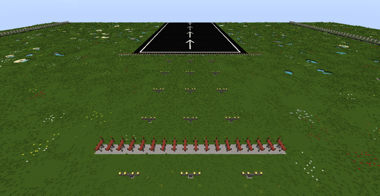 Airport Runway + Taxiways Minecraft Map