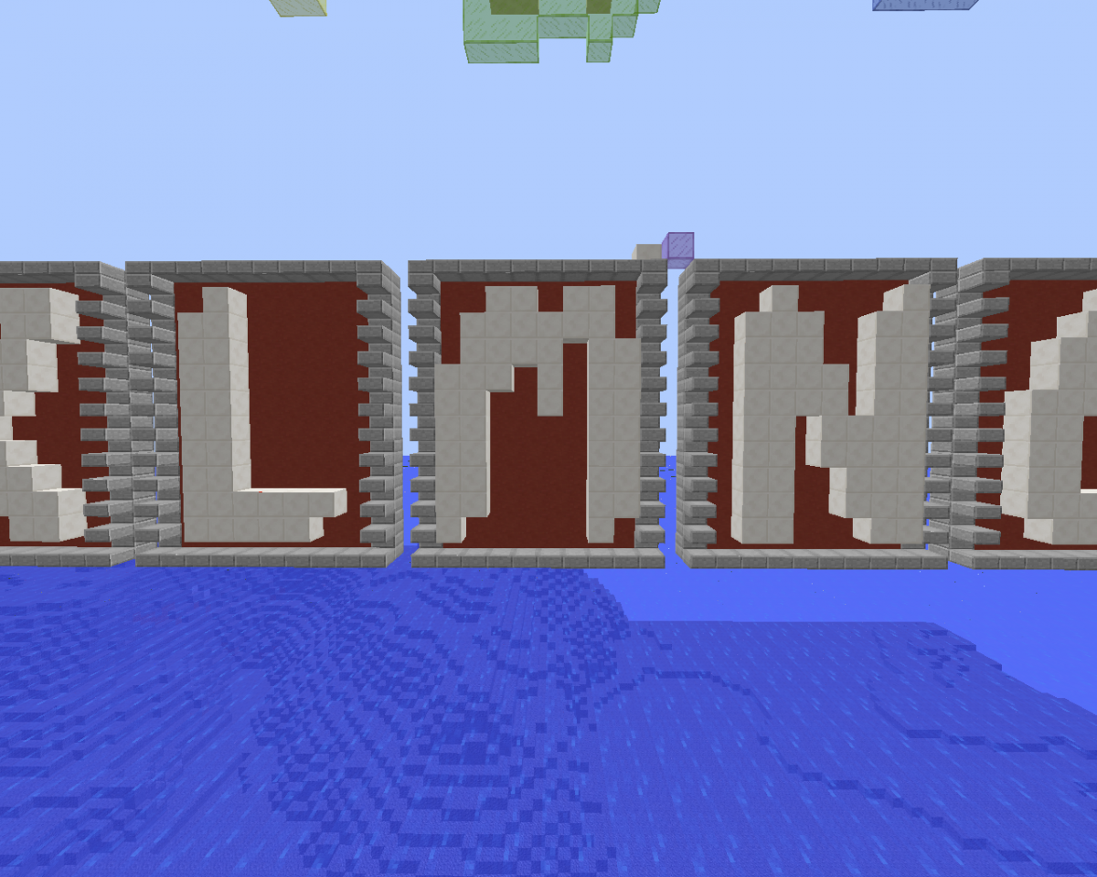 Letters 8x10 Fancy Font Minecraft Map