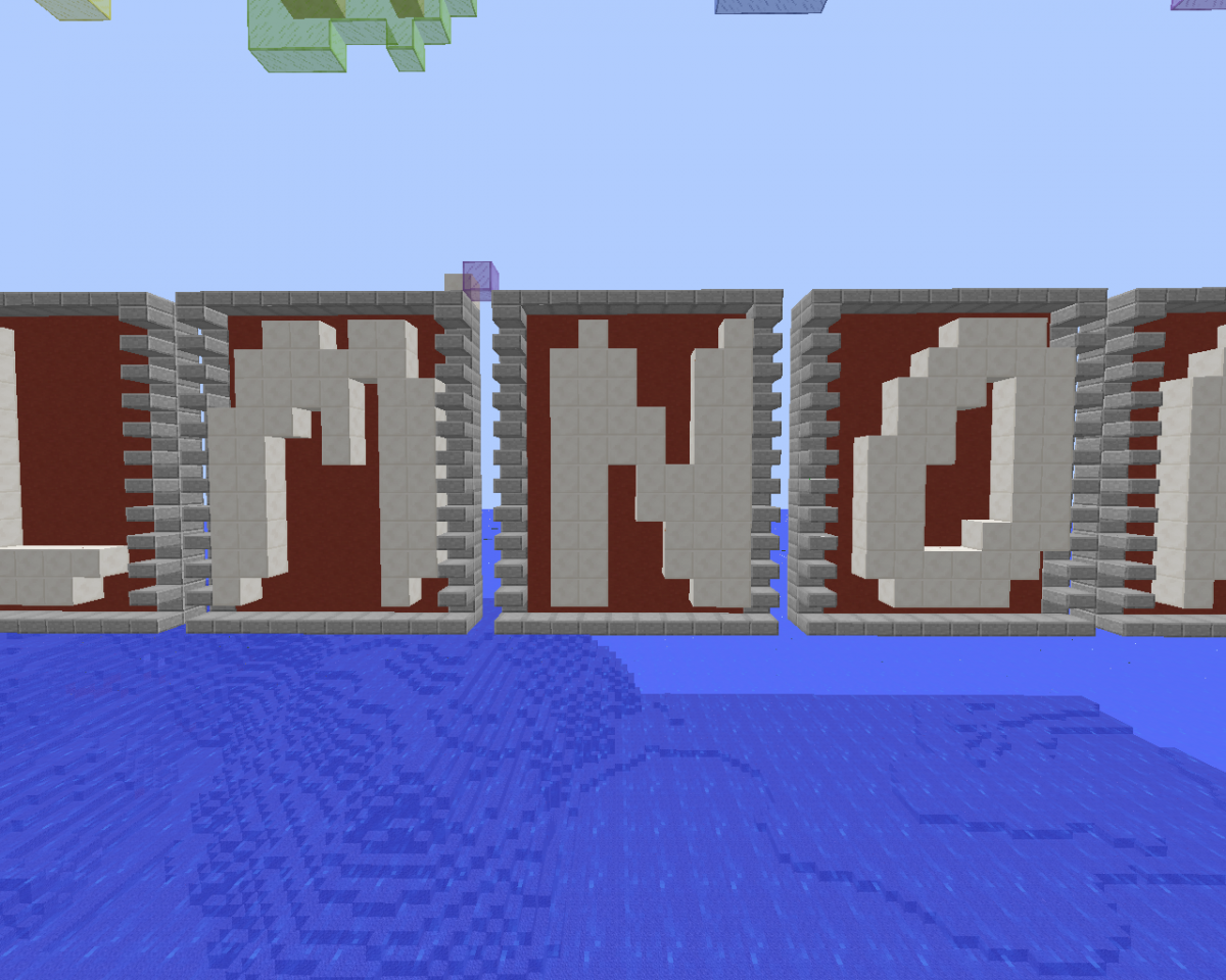 Letters 8x10 Fancy Font Minecraft Map