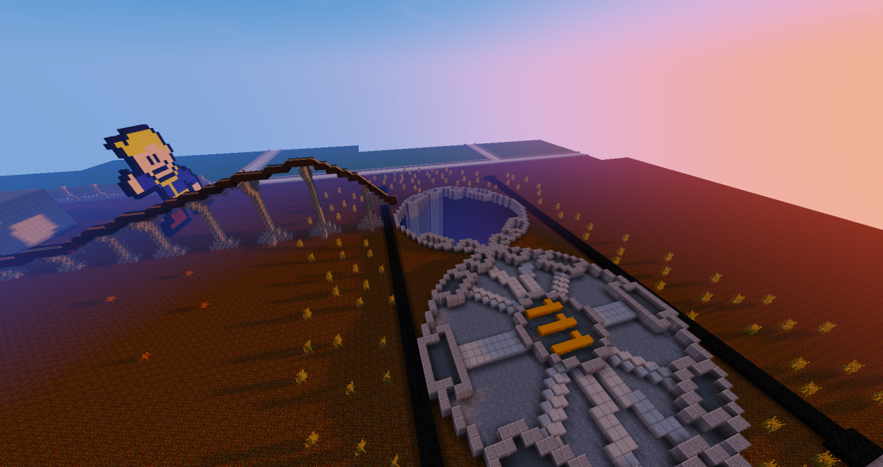 Fallout Roller coaster Theme Minecraft Map