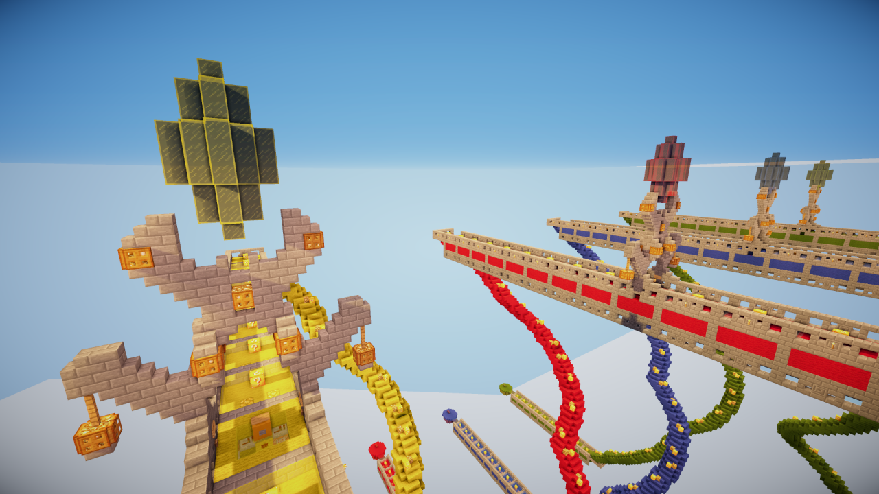 Lucky Block Spiral Race Minecraft Map