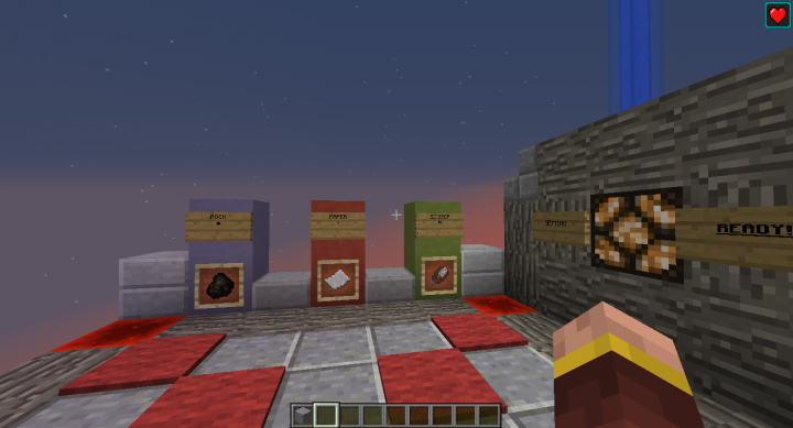 rock paper scissor Minecraft Map