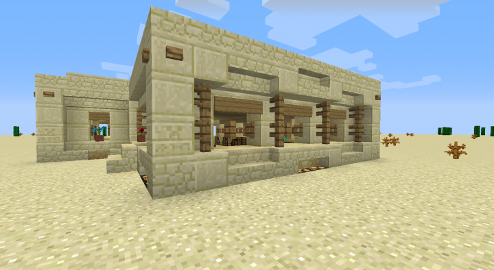 [1.9] Small Sandstone Villa (With Schematic) Minecraft Map