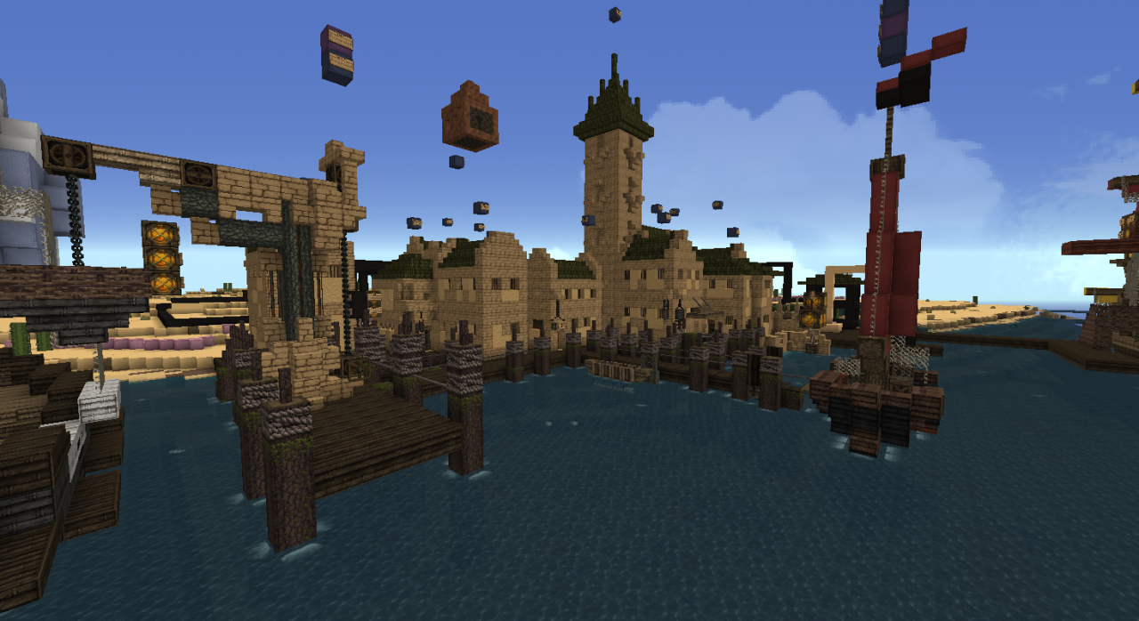 Nabo'e, a small port town Minecraft Map