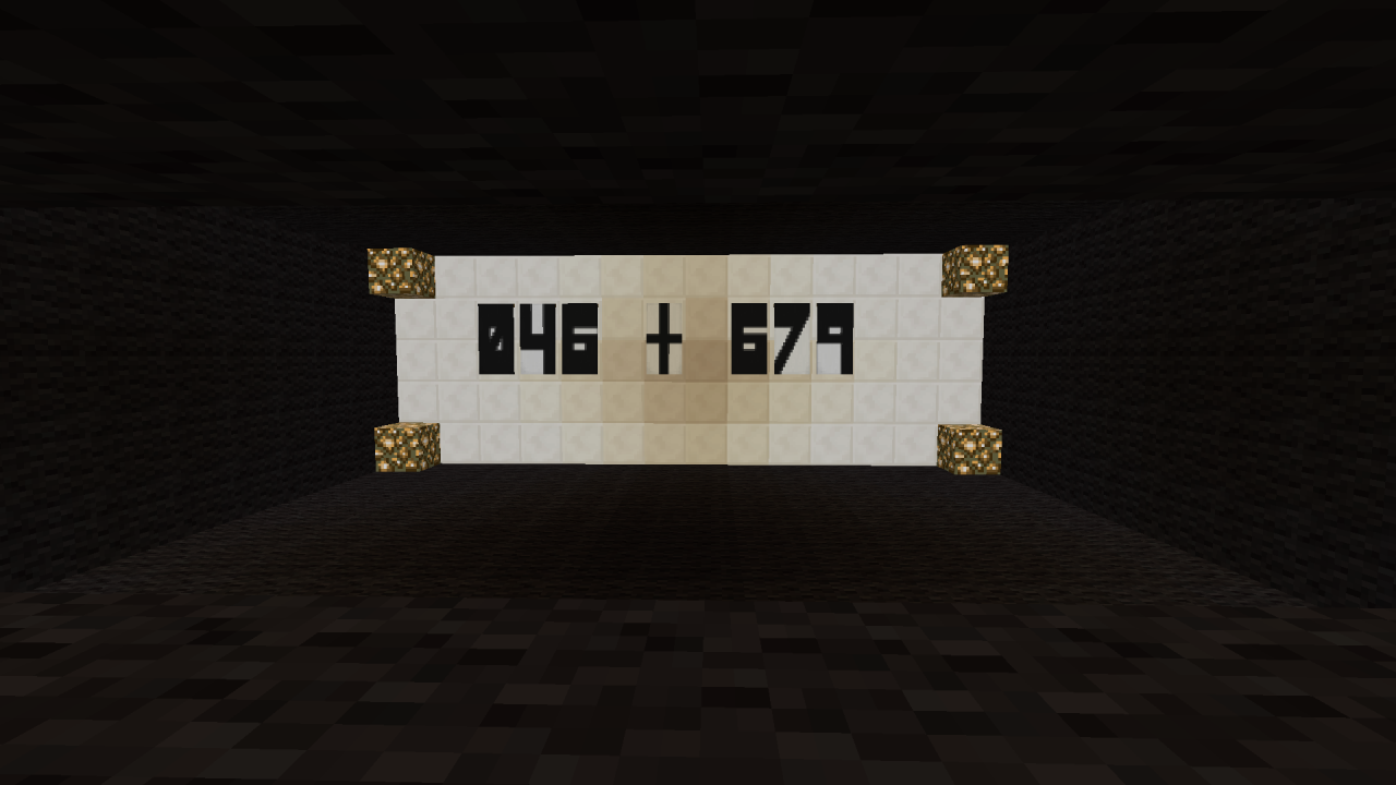 Calculator in Minecraft Minecraft Map