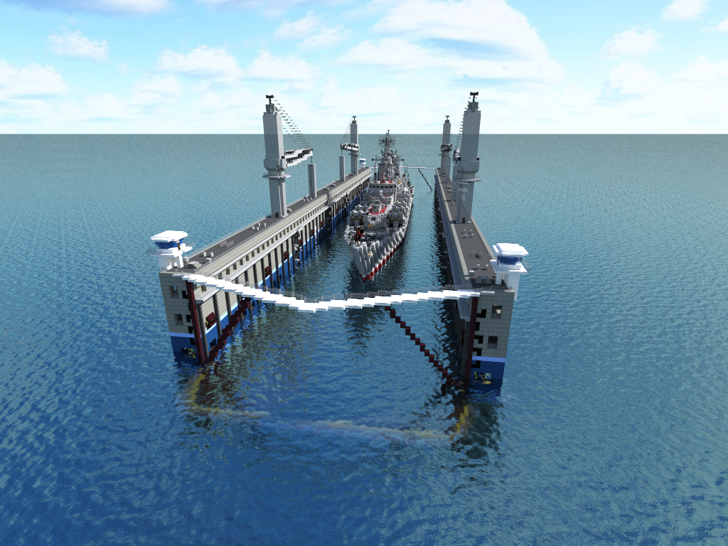 Floating drydock Minecraft Map